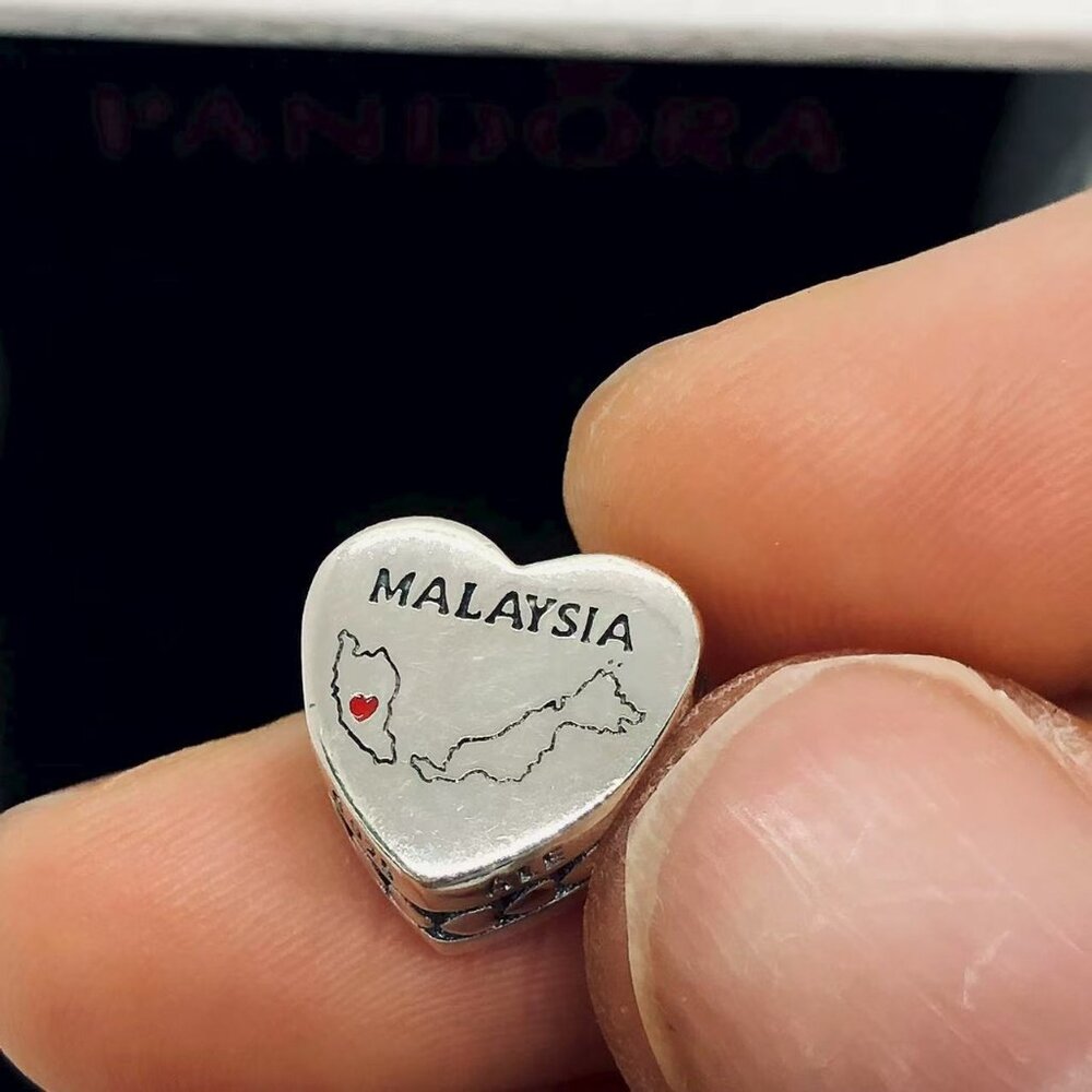 Pandora Country Of Malaysia Exclusive Map Heart Charm - Gem